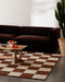 Checker Wool Rug Russet
