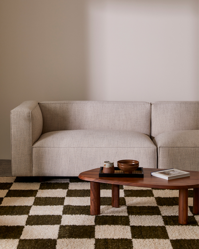 Checker Rug - Forest Green