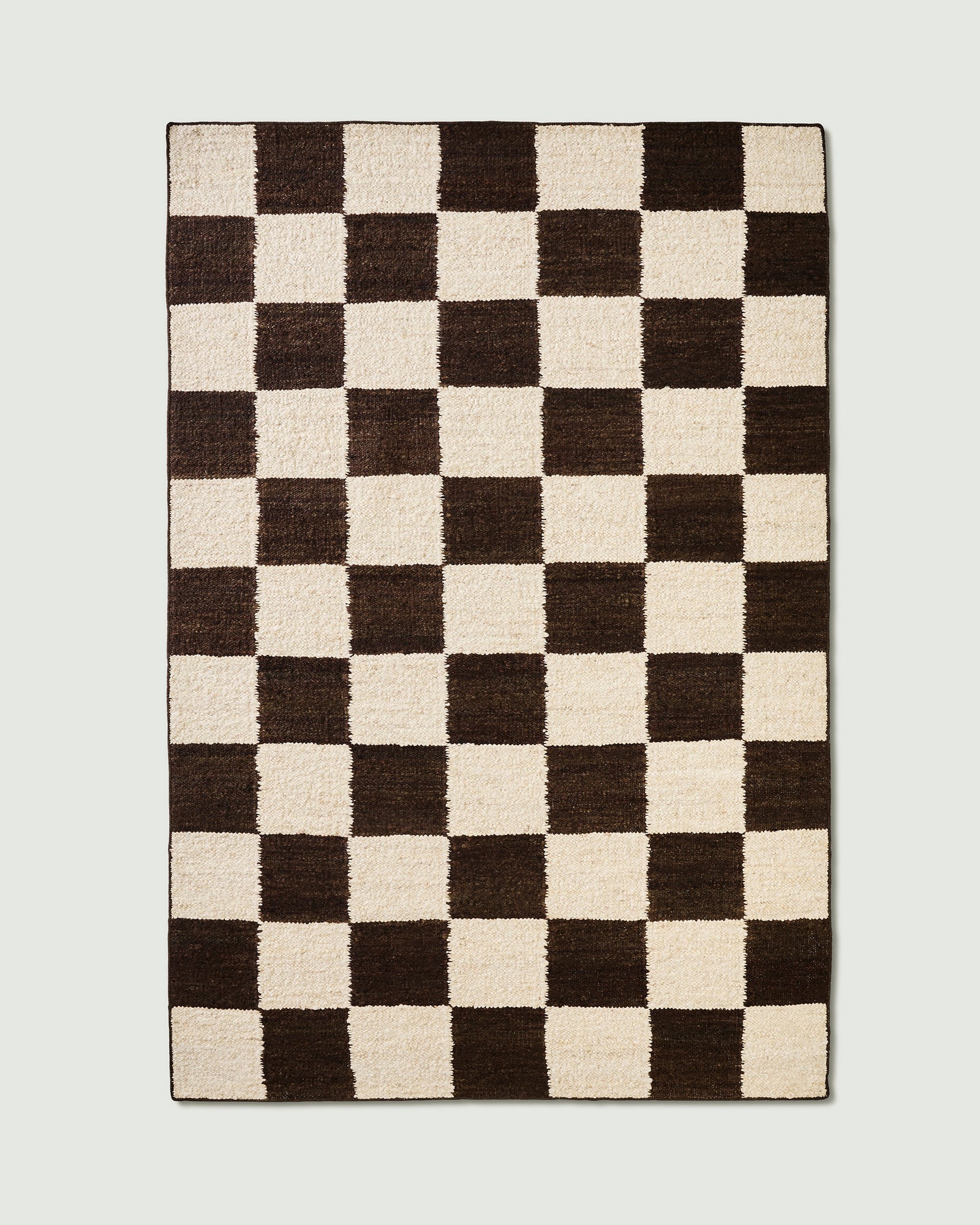 Checker Rug - Chocolate