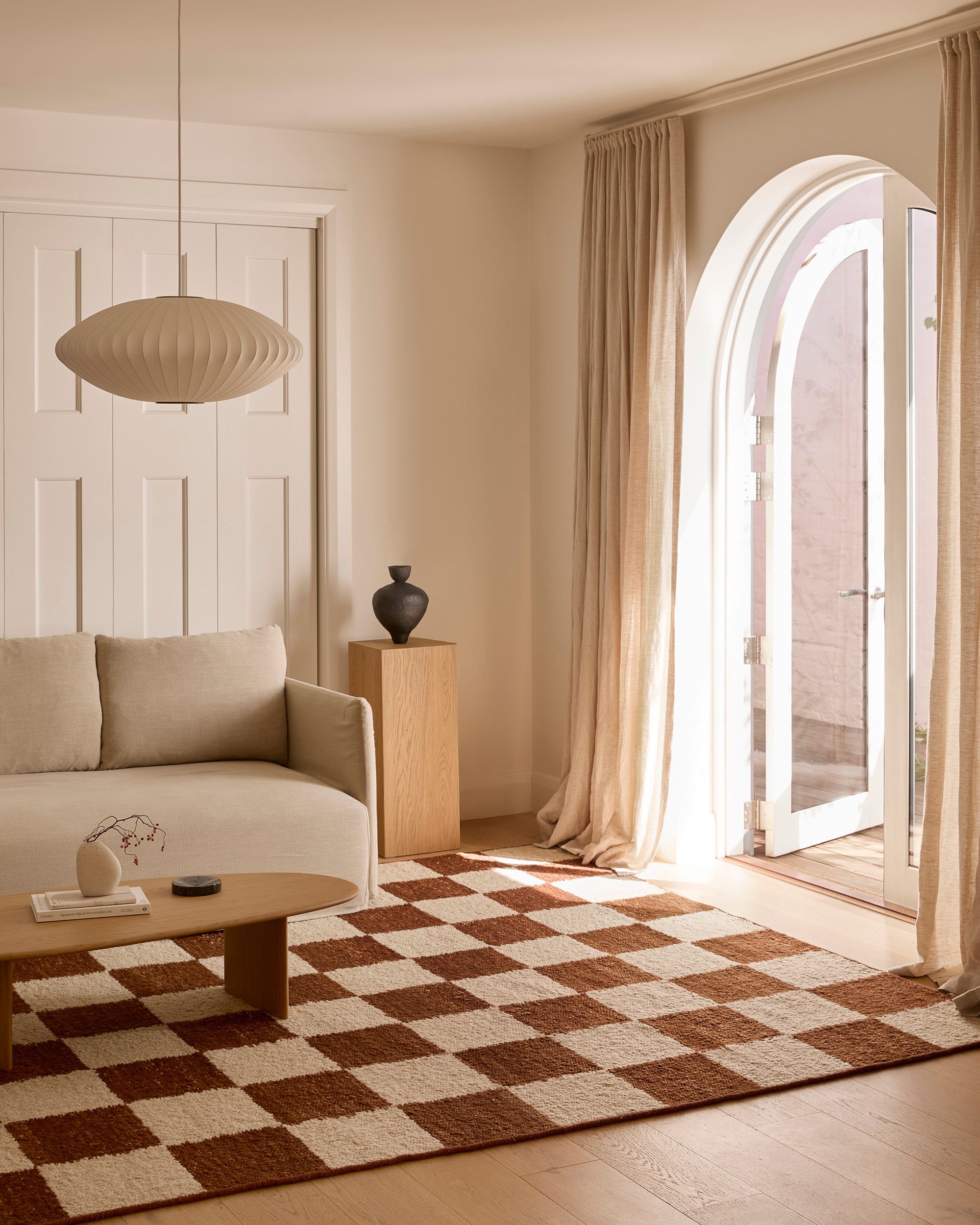 Checker Rug - Russet