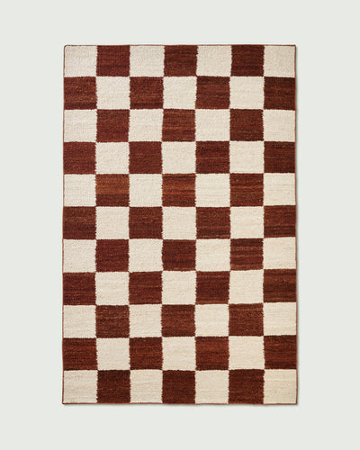 Checker Rug - Russet