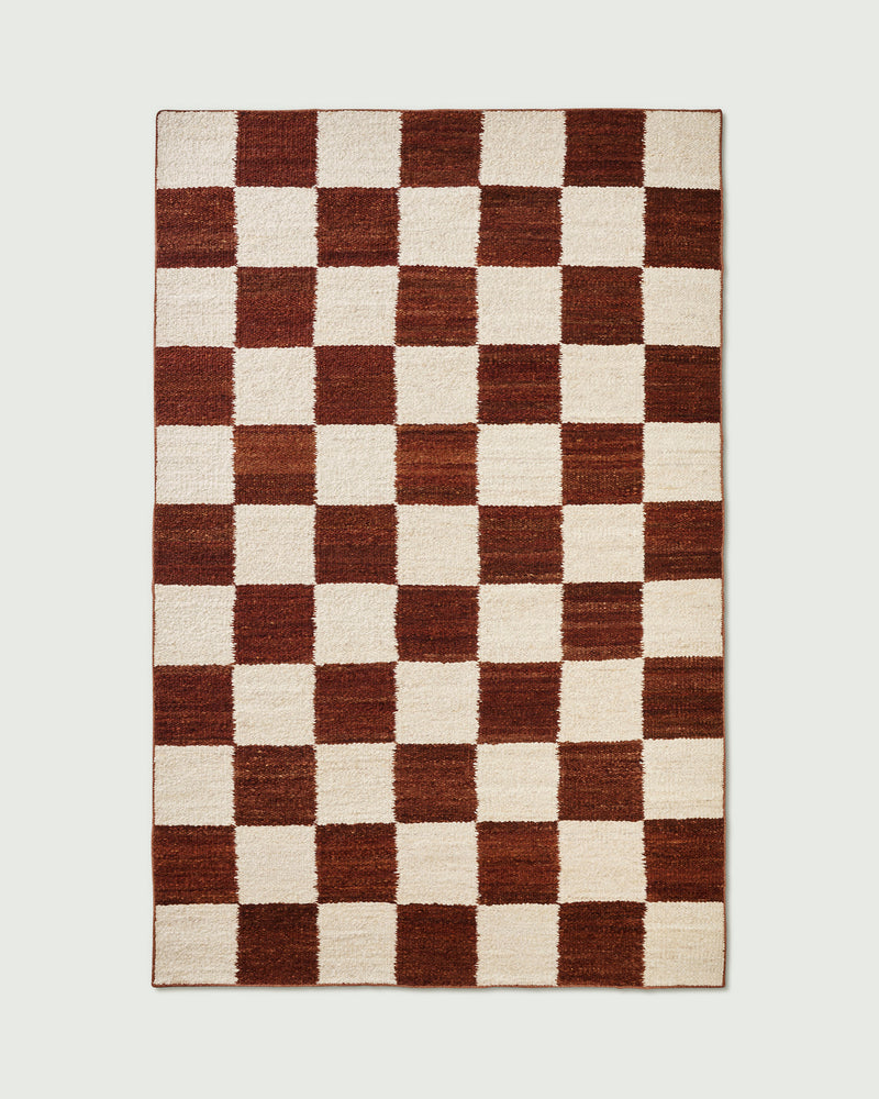 Checker Rug - Russet