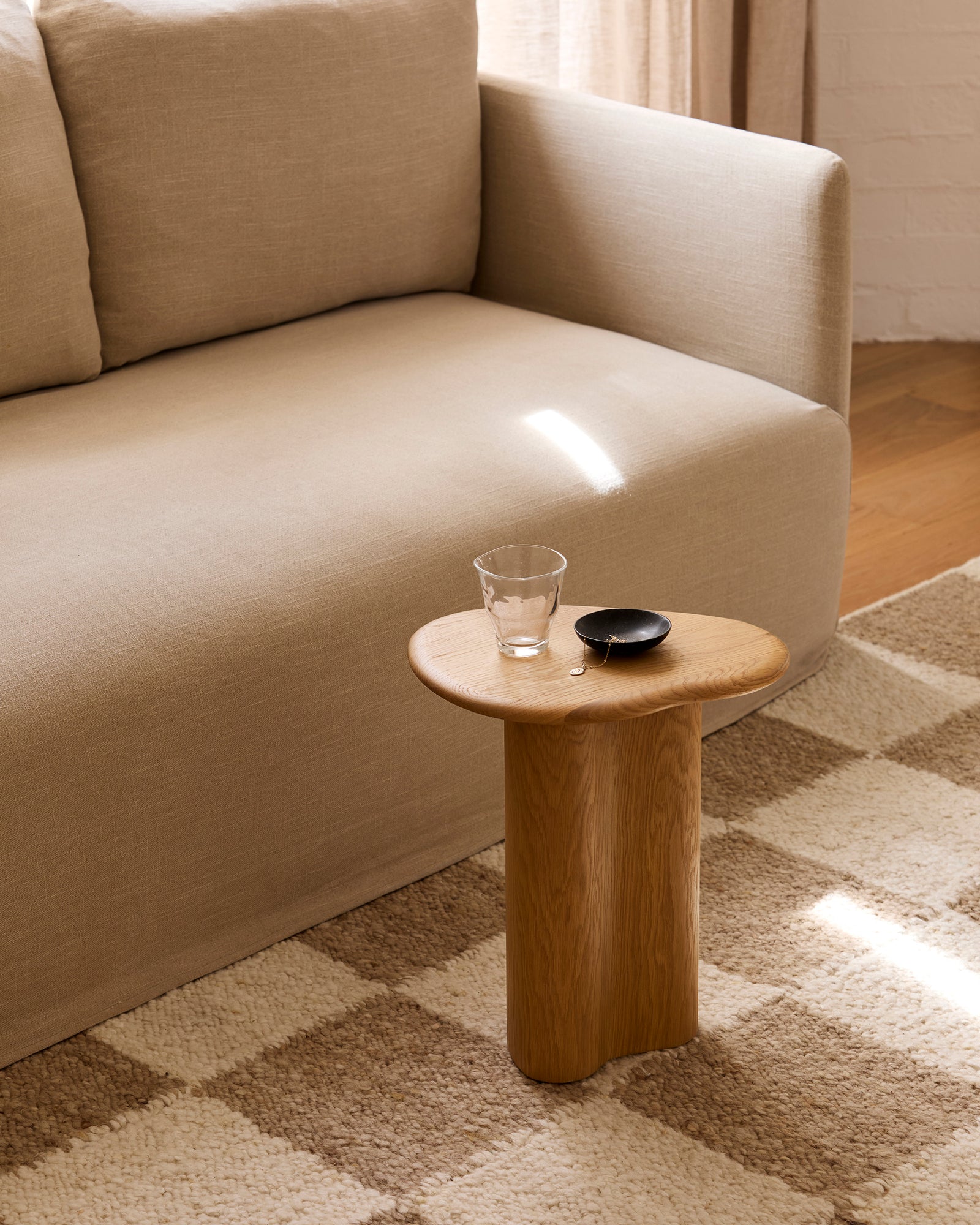 Cove Side Table Light Oak