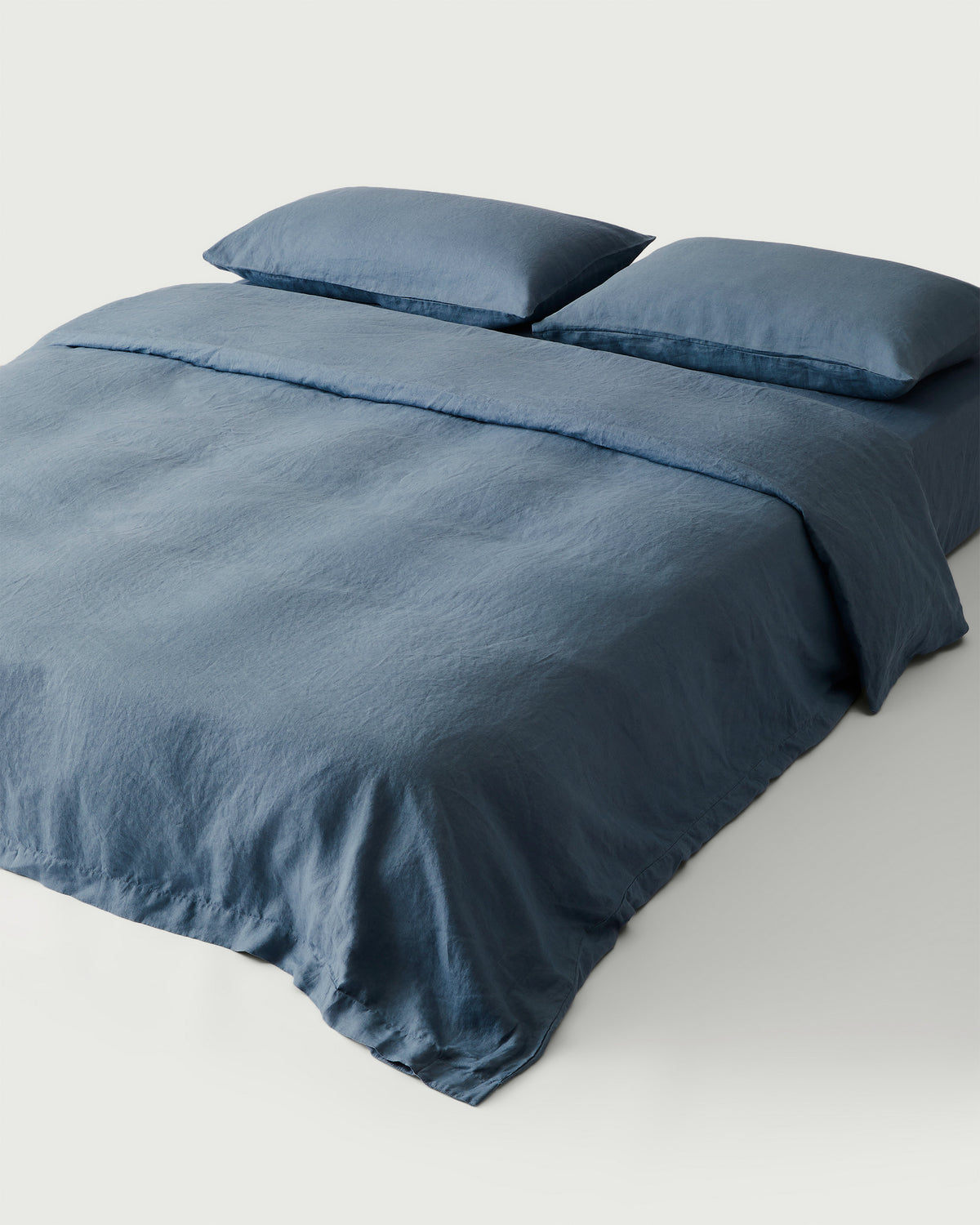 Linen Duvet Cover in Lagoon