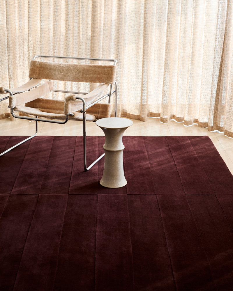 Trace Rug Plum – Deep Purple Wool Rug with Texture | Milk & Sugar