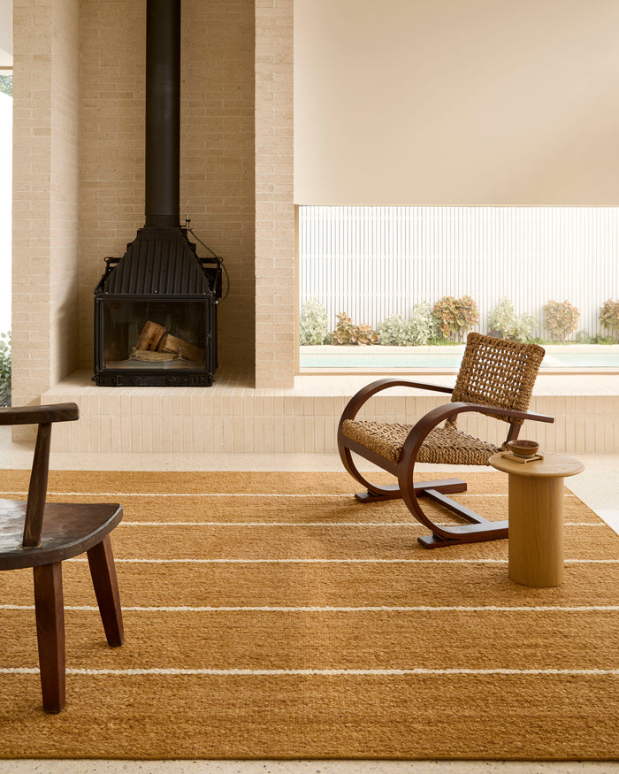 Oscar Rug Ginger – Handwoven Wool Flatweave | Milk & Sugar