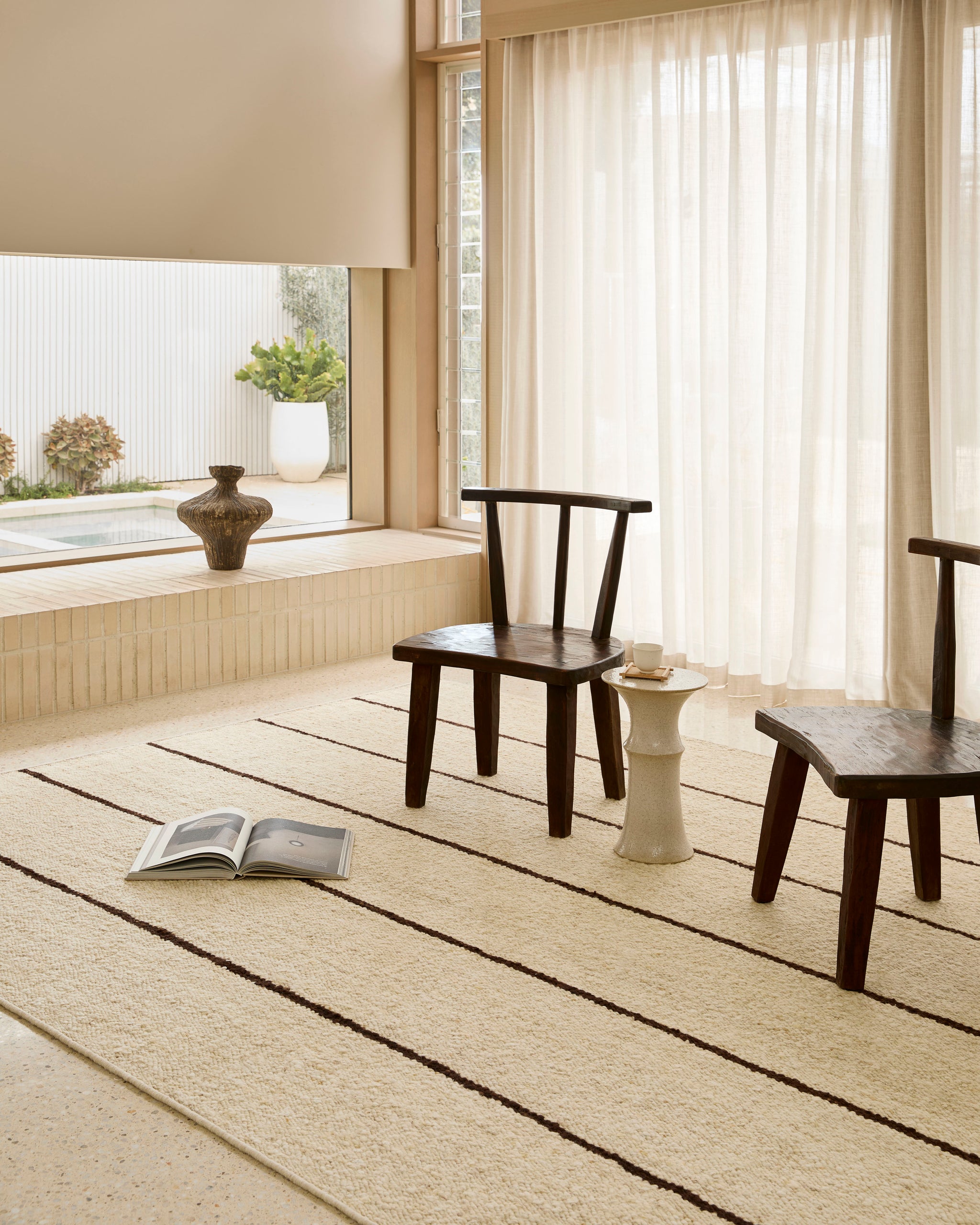 Oscar Rug Natural – Neutral Wool Flatweave | Milk & Sugar