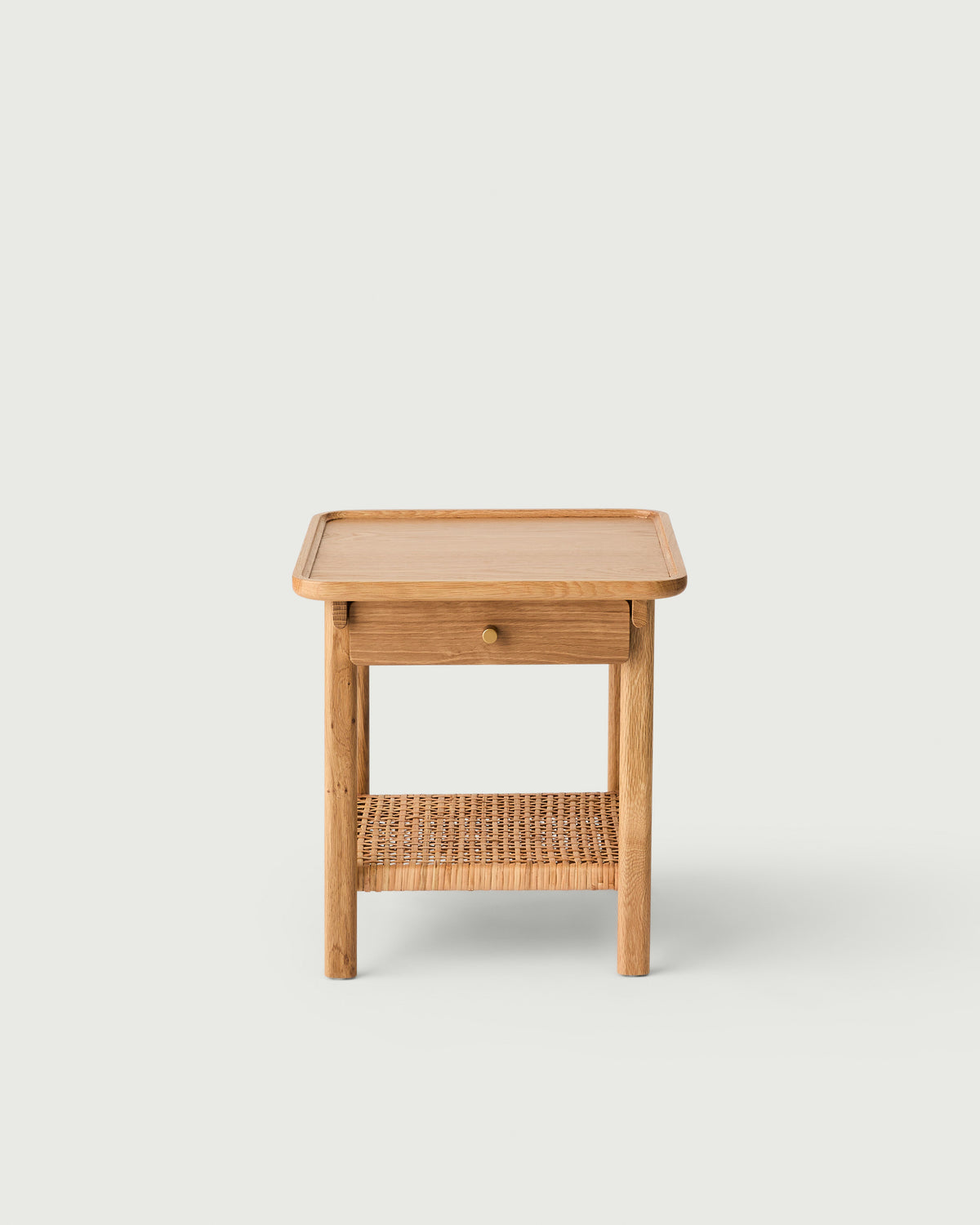 Post Bedside Table Oak