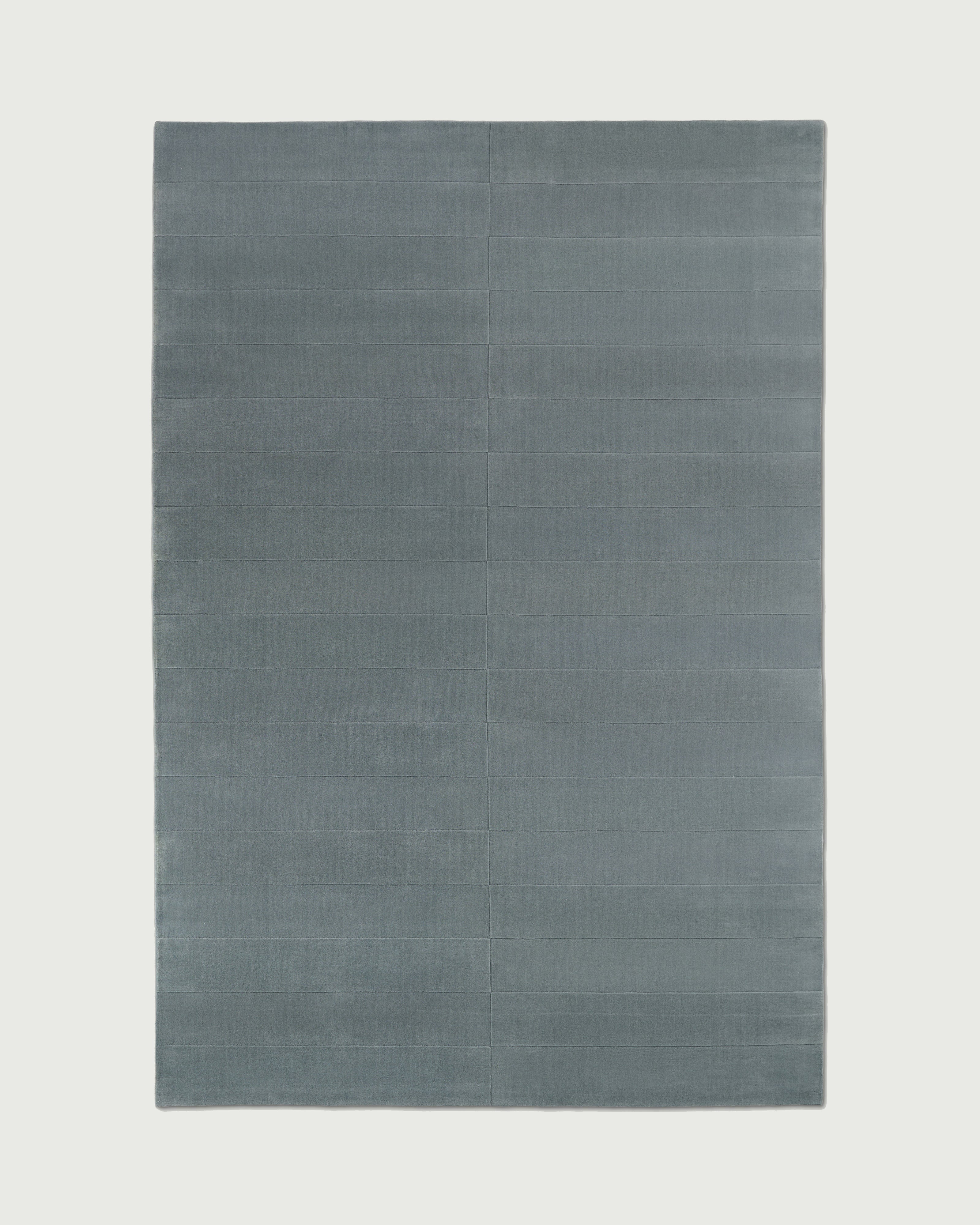 Trace Rug Flint Blue – Sculpted Blue Wool Rug | Milk & Sugar